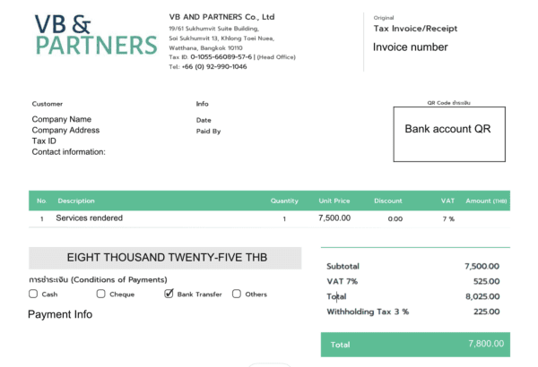 How to Issue a Tax Invoice/Receipt in Thailand in 2025